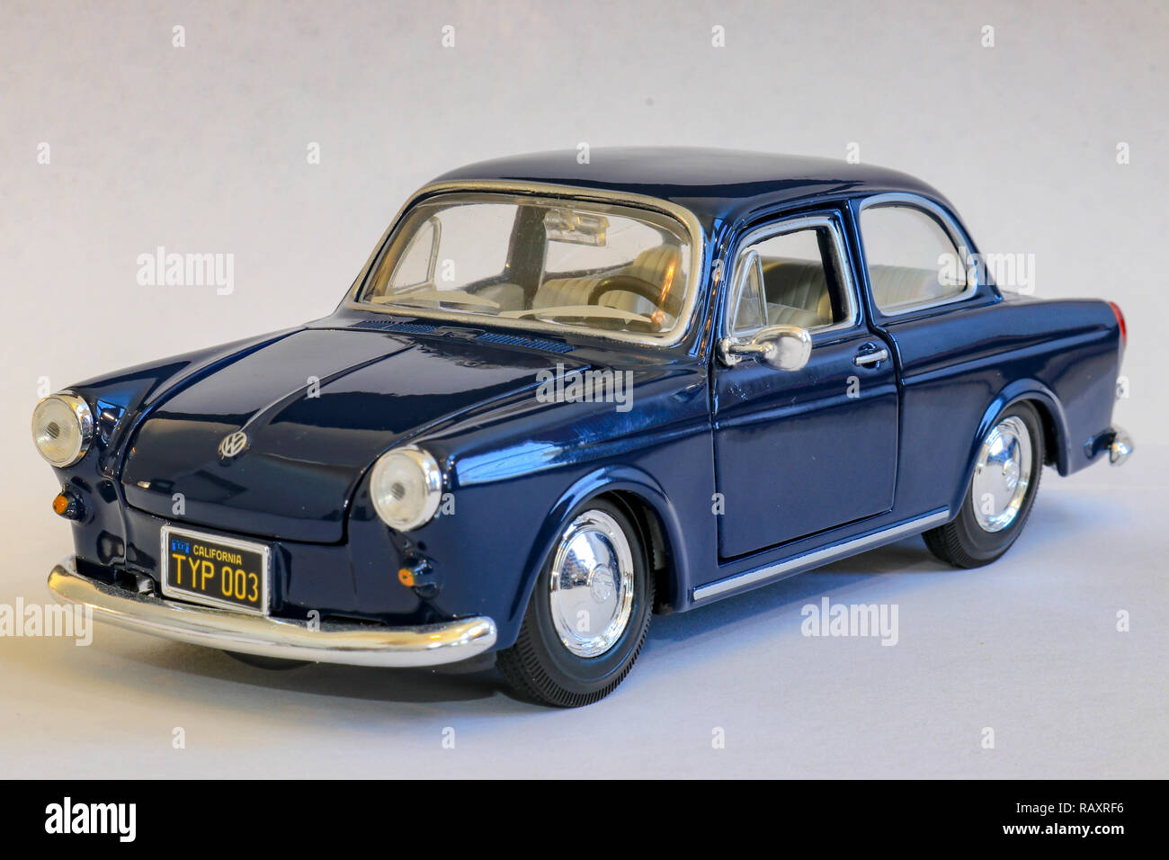 Blue Notchback Type 3 - Front Stock Photo - Alamy