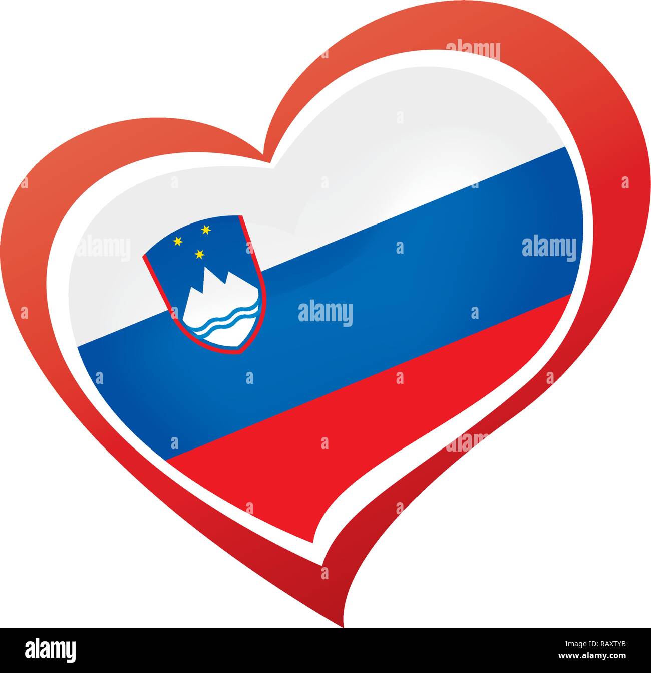 Slovenia flag, vector illustration on a white background Stock Vector ...