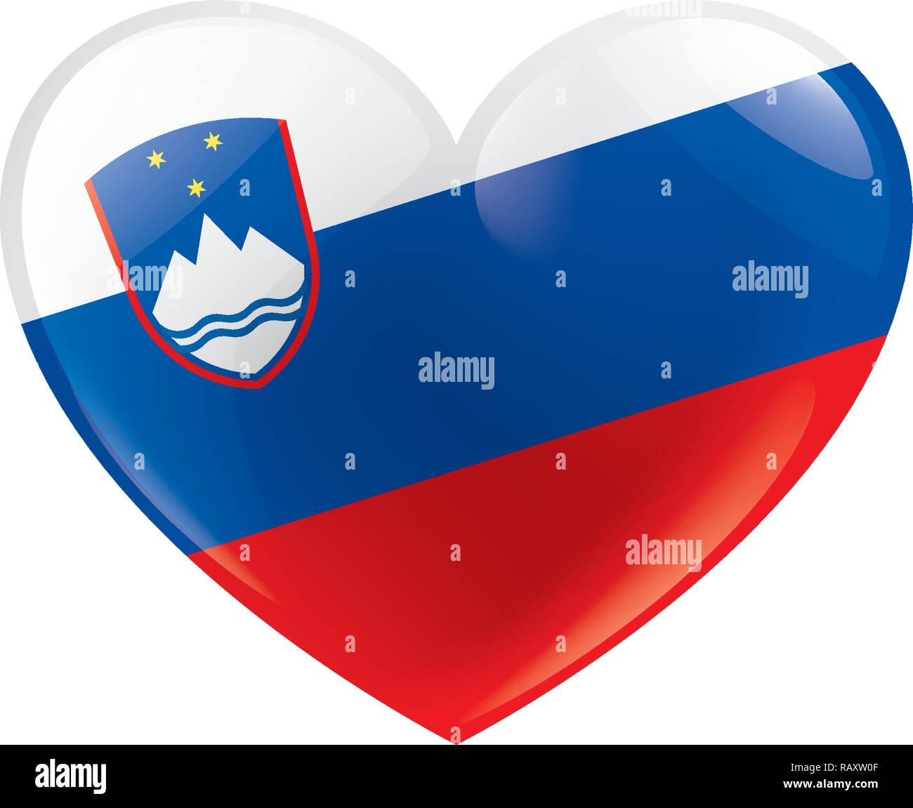 Slovenia flag, vector illustration on a white background Stock Vector ...