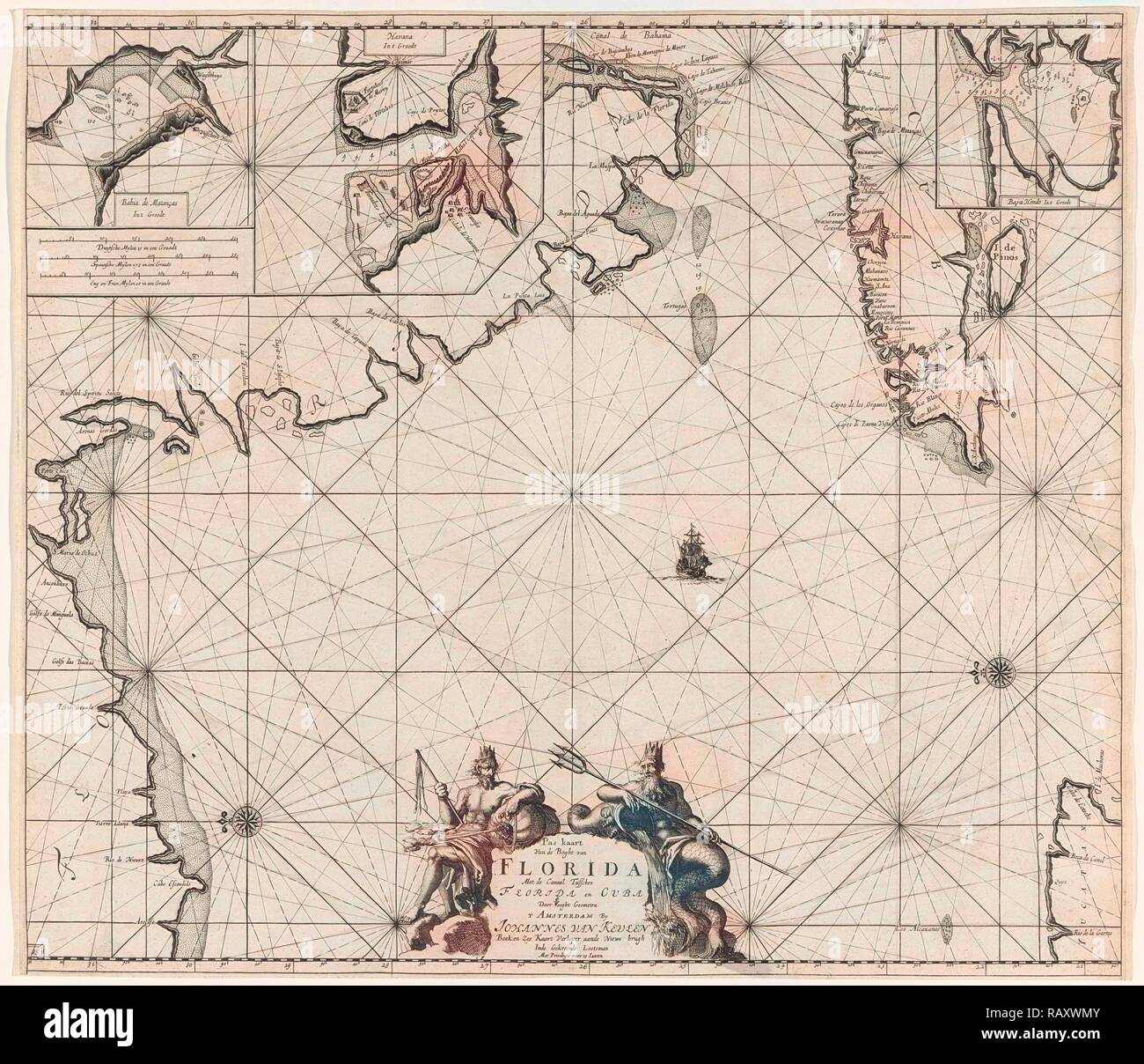 Florida straits map hi-res stock photography and images - Alamy
