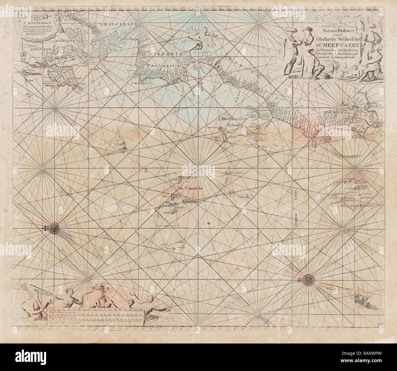 Sea chart atlantic ocean west hi-res stock photography and images - Alamy