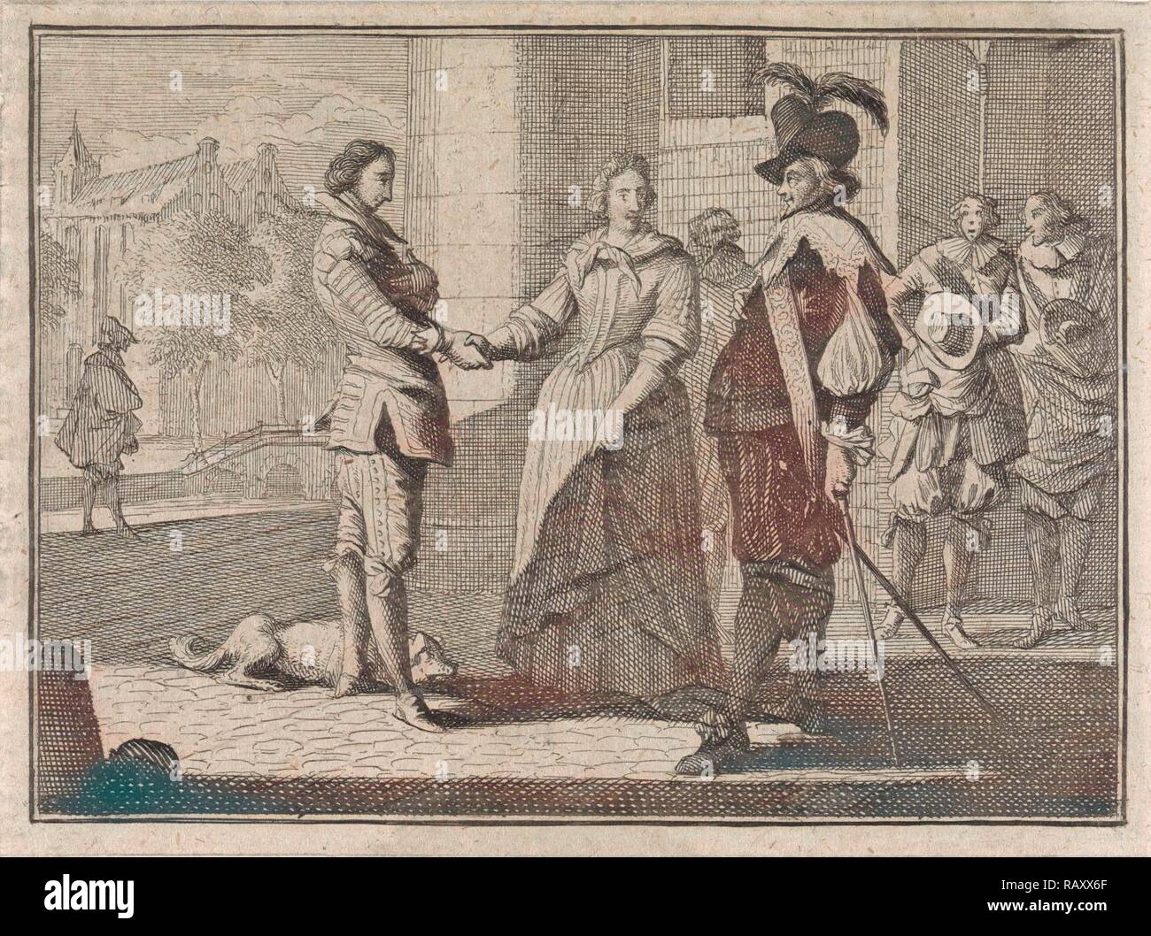 Woman introduces a boy to her husband, Caspar Luyken, Christoph Weigel ...
