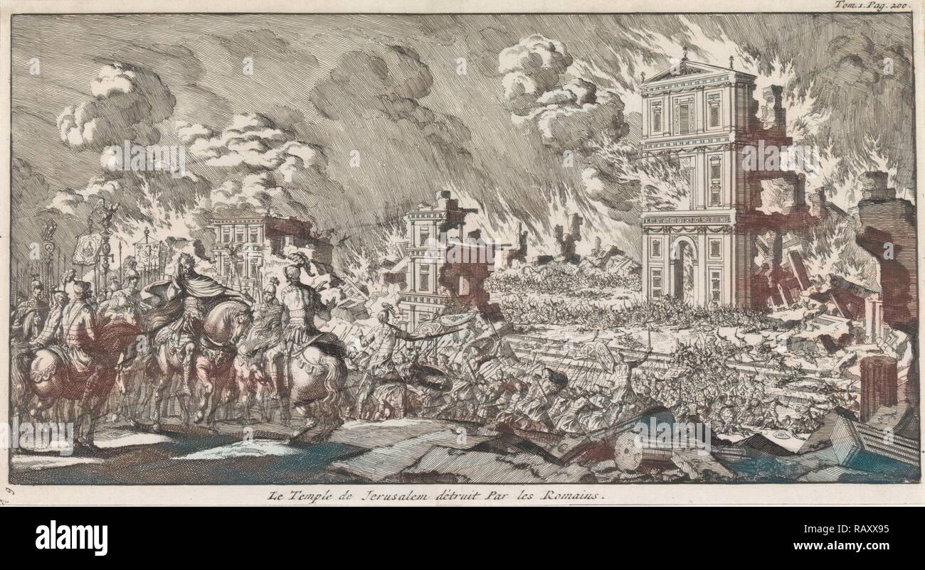 Romans destroyed the Jewish temple in Jerusalem, Jan Luyken, Pieter ...
