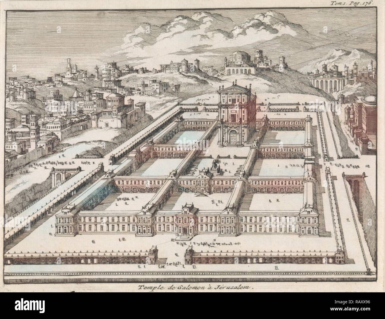 Temple of Solomon in Jerusalem, print maker: Jan Luyken, Pieter Mortier ...