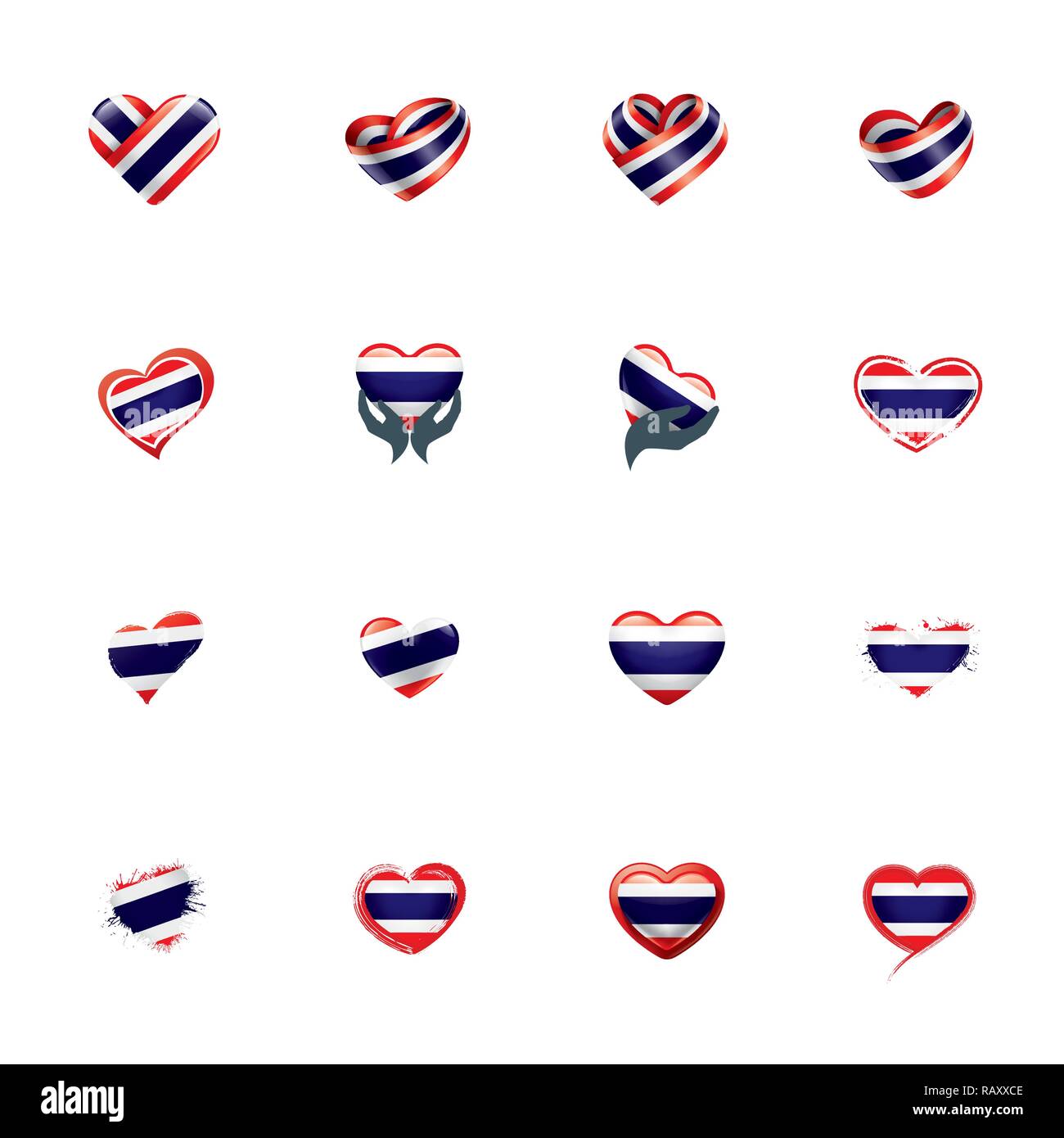 Thailand flag, vector illustration on a white background Stock Vector ...
