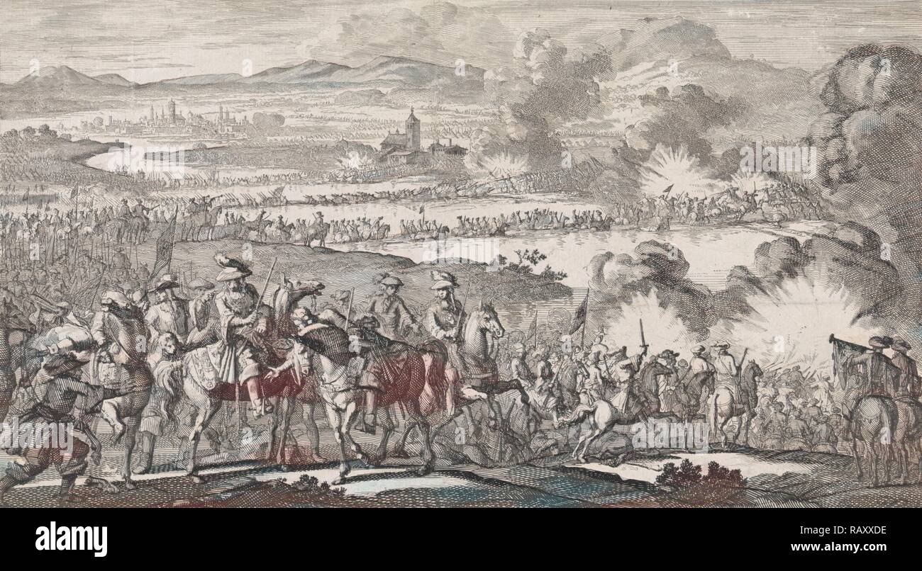 Battle of the Boyne, 1690, Jan Luyken, Pieter Mortier, 1703. Reimagined ...