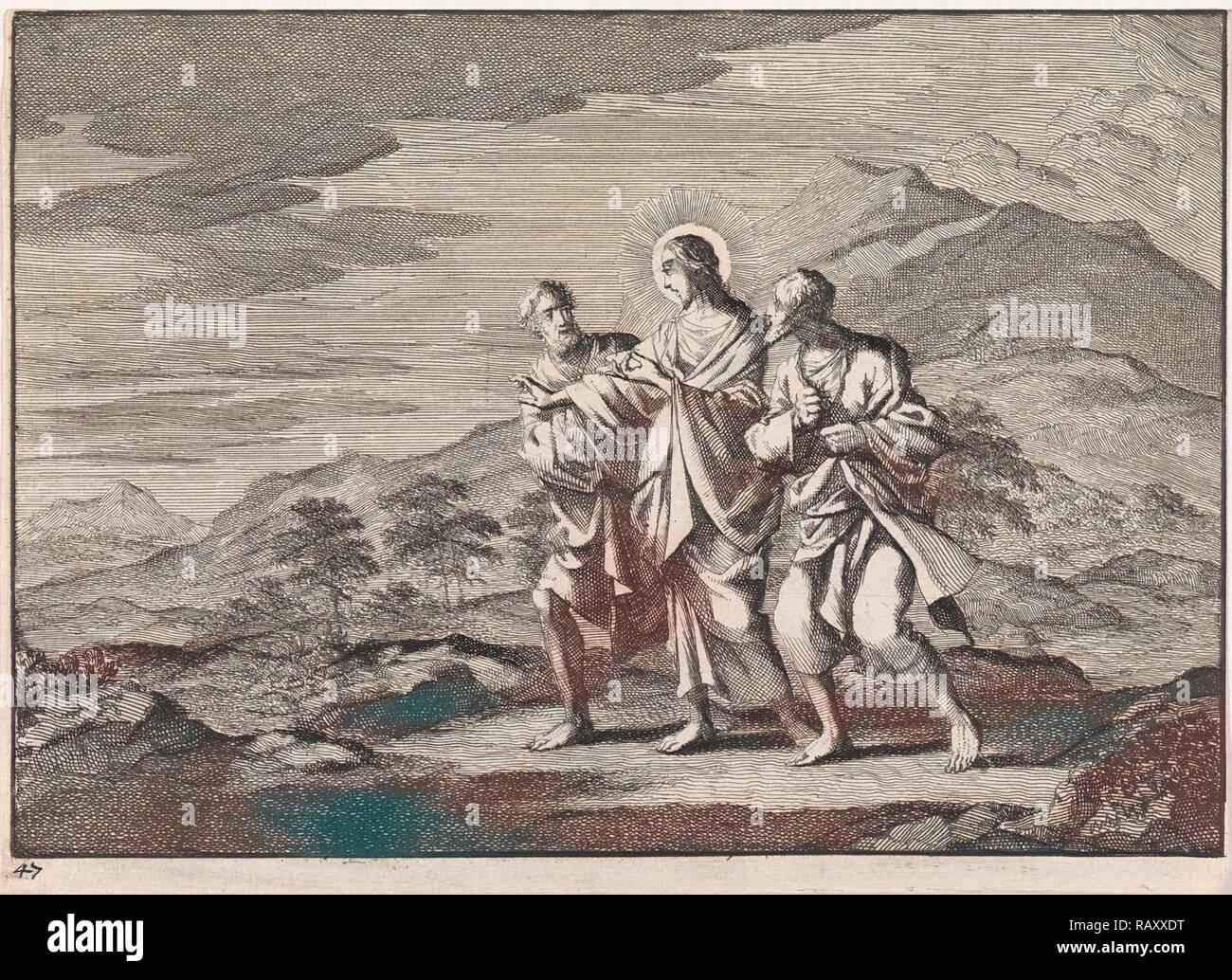 Emmaus, Jan Luyken, Pieter Mortier, 1703. Reimagined by Gibon. Classic ...