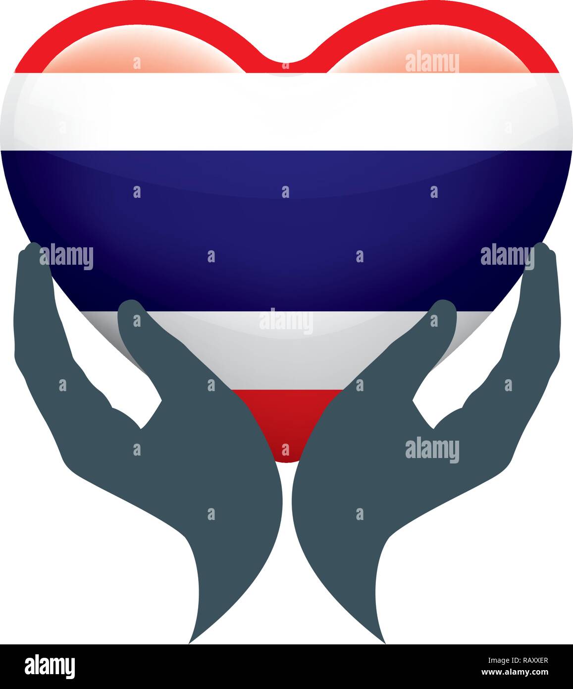 Thailand flag, vector illustration on a white background Stock Vector ...