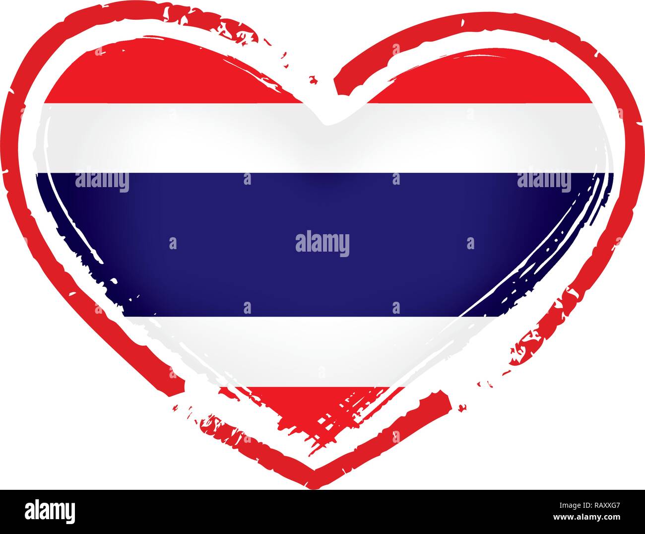 Thailand flag, vector illustration on a white background Stock Vector ...