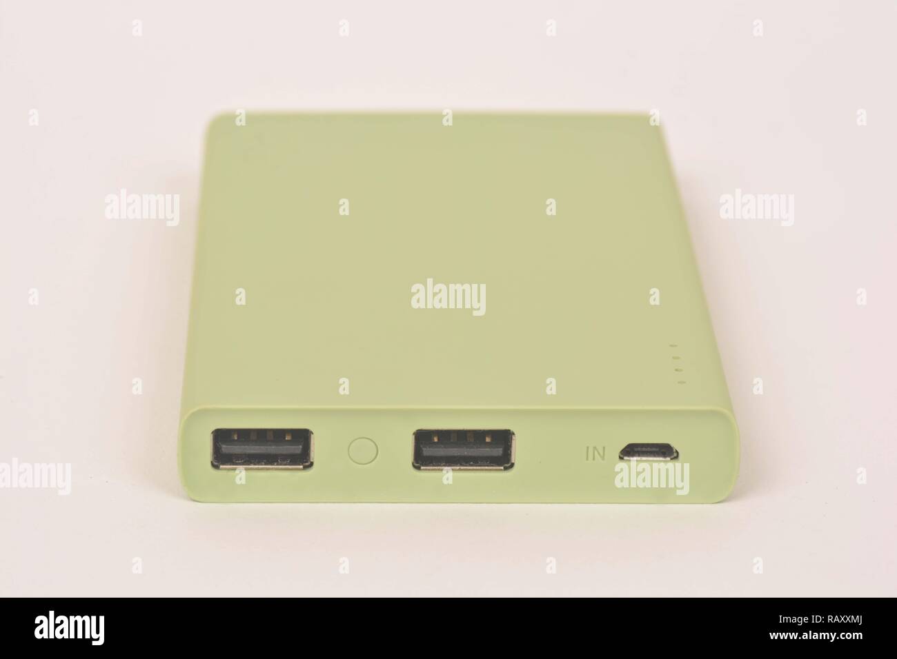 Battery power bank on a white background Stock Photo - Alamy