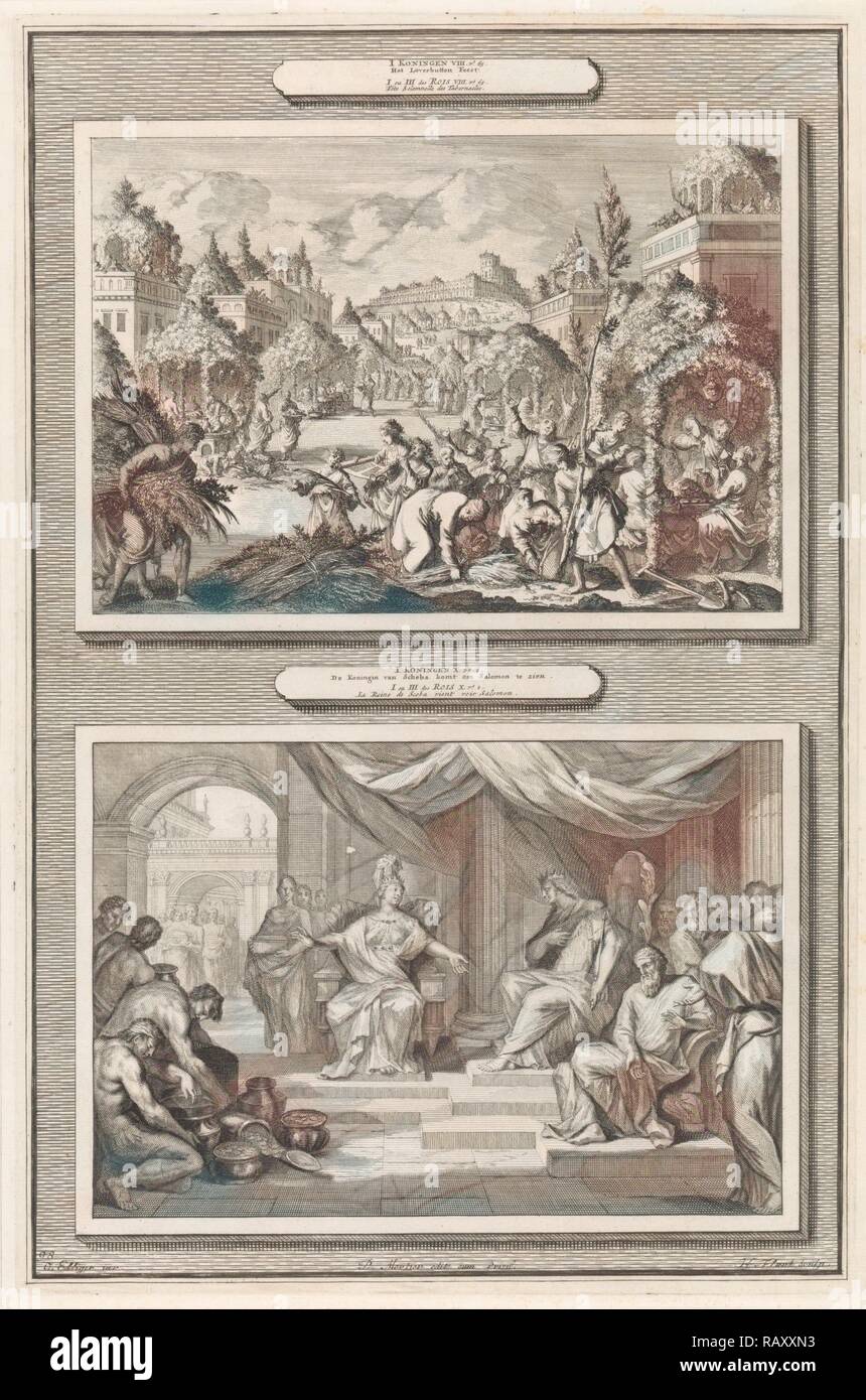 Feast of Tabernacles and Solomon and the Queen of Sheba, Jan Luyken ...