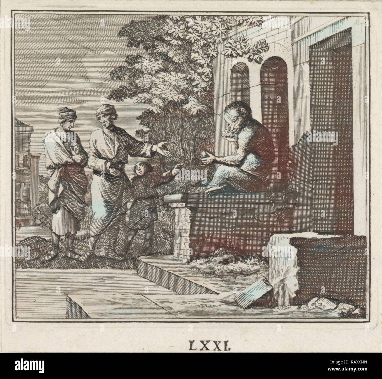 Emblem: monkey, Caspar Luyken, Christoph Weigel, 1695 - 1705 ...