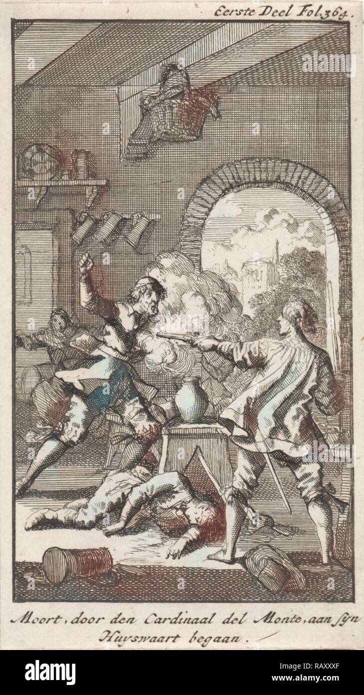 Murder by Cardinal Del Monte, 1560, Jan Luyken, 1699. Reimagined by ...