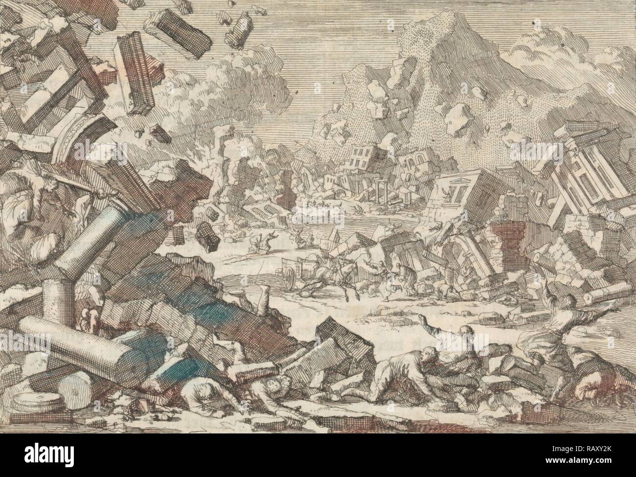 Earthquake in Ragusa, 1667, Jan Luyken, Pieter van der Aa (I), 1698 ...