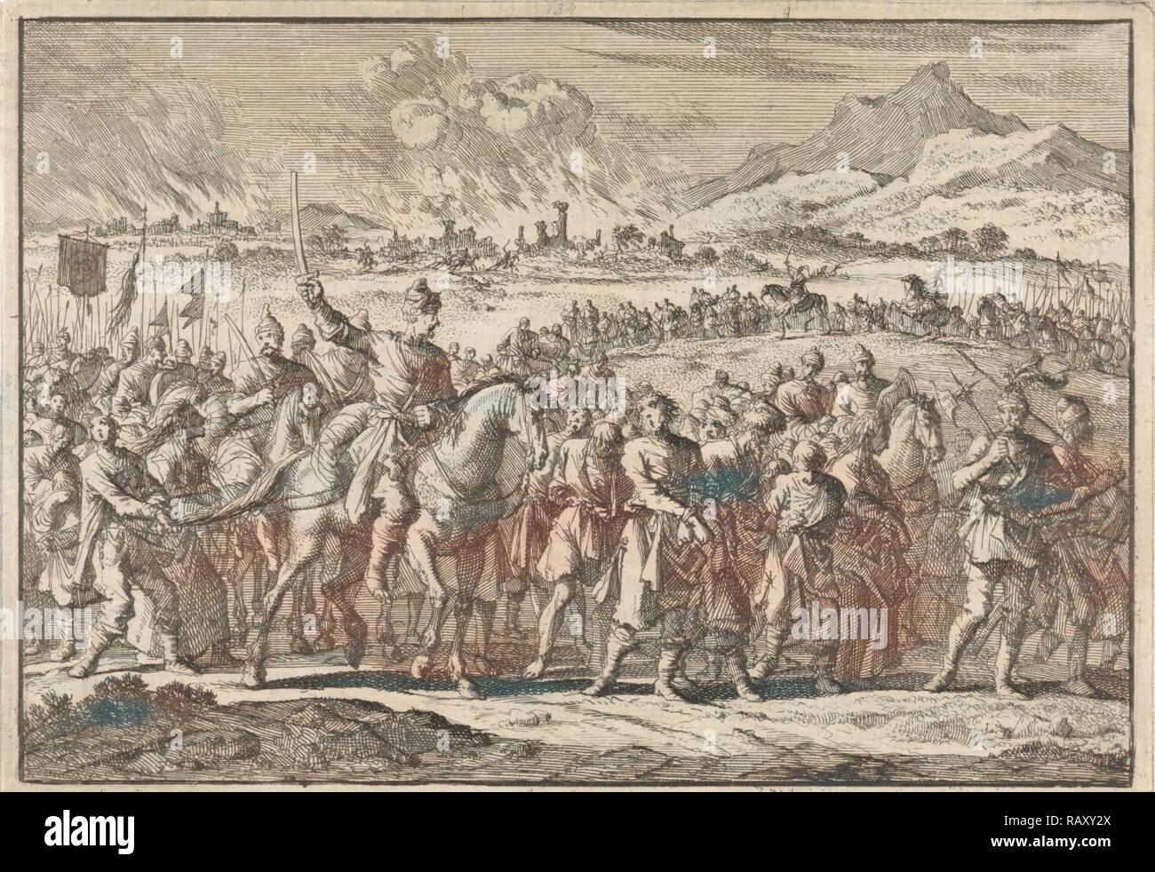 Raid of Tatars in Poland, 1666, Jan Luyken, Pieter van der Aa (I), 1698 ...