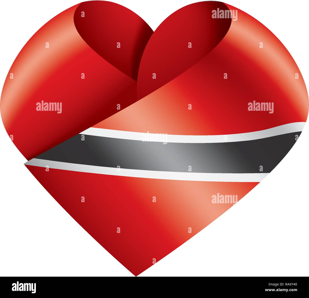 trinidad and tobago flag, vector illustration on a white background ...