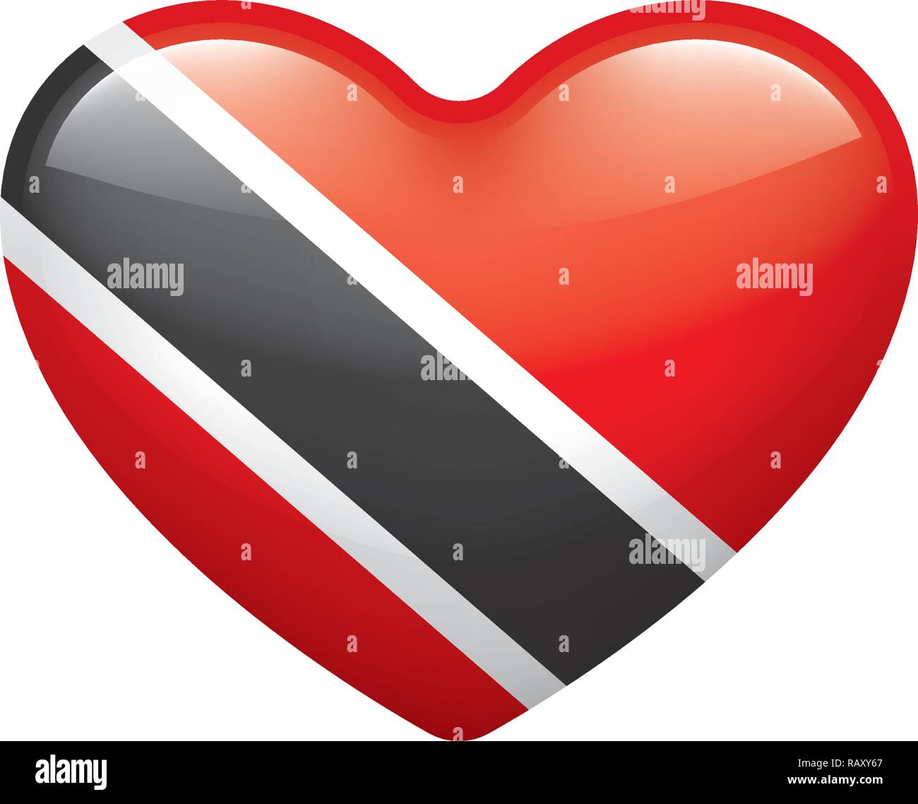 trinidad and tobago flag, vector illustration on a white background ...