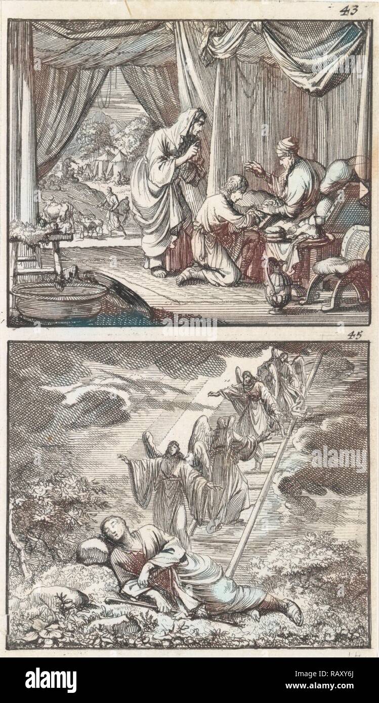 Isaac blesses Jacob, Dream of Jacob, Jan Luyken, Barent Visscher ...