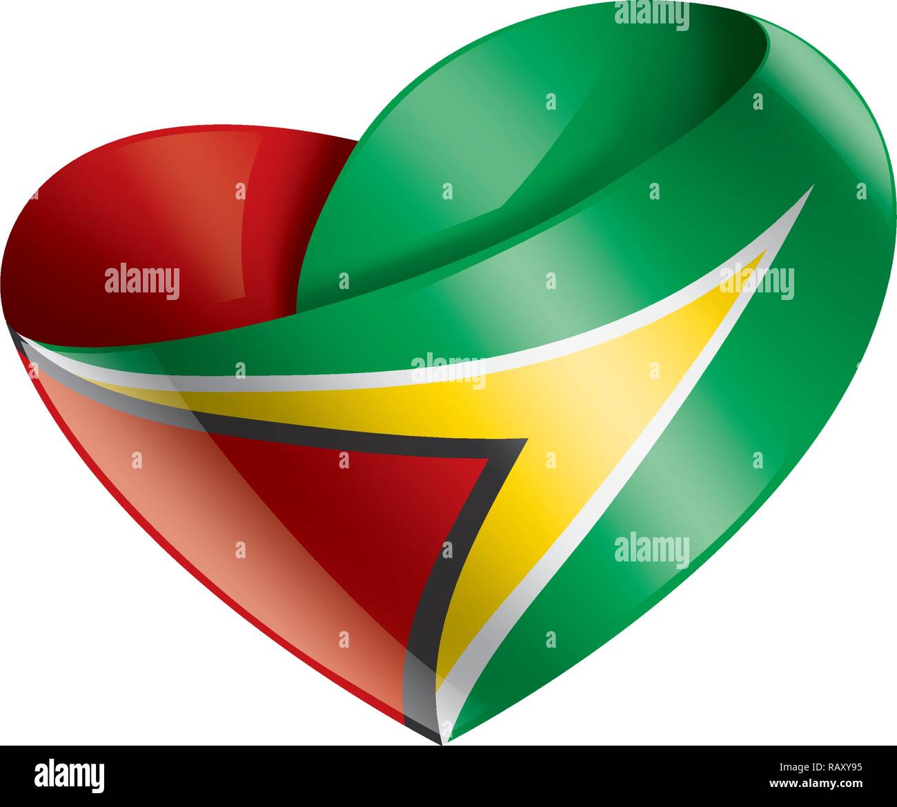 Guyana flag, vector illustration on a white background Stock Vector ...