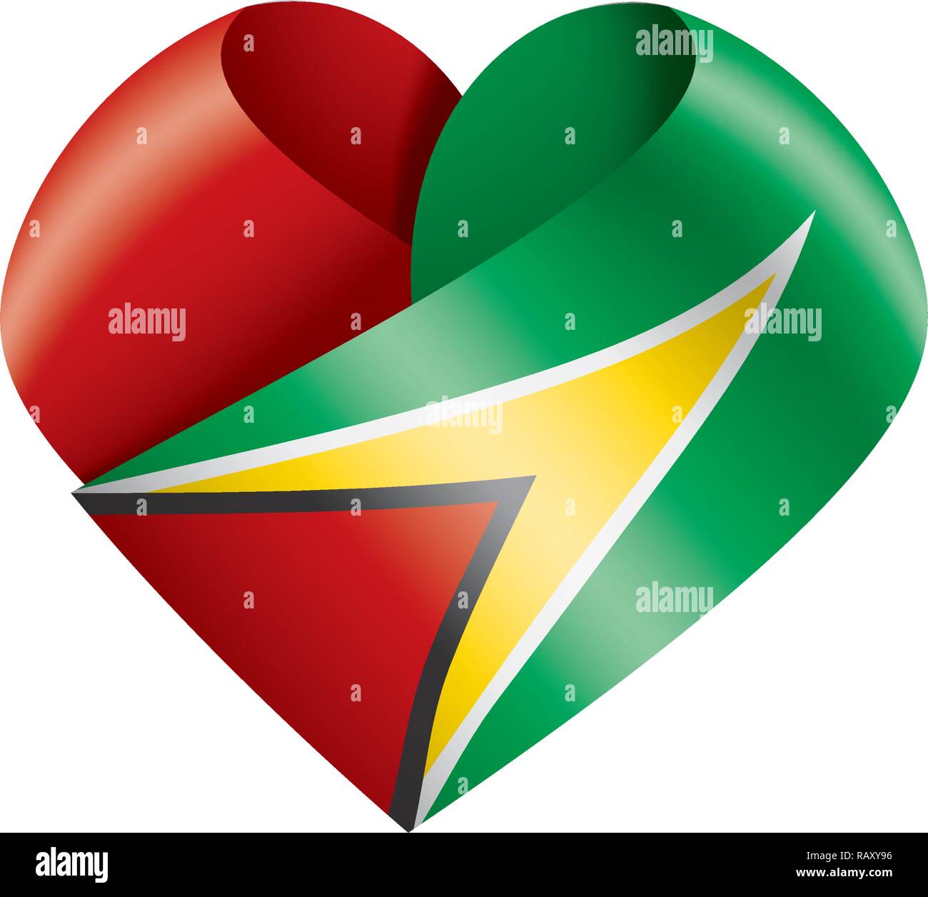 Guyana flag, vector illustration on a white background Stock Vector ...