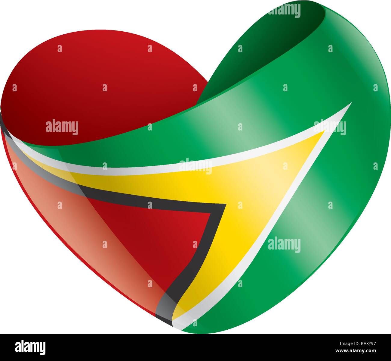 Guyana flag, vector illustration on a white background Stock Vector ...
