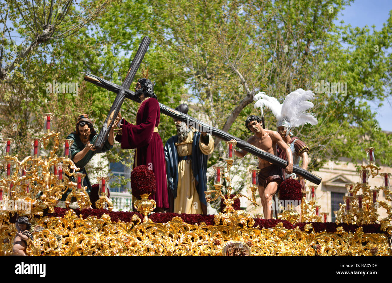 Jesus Christ escorted by guards to Mount Calvary Stock Photo - Alamy