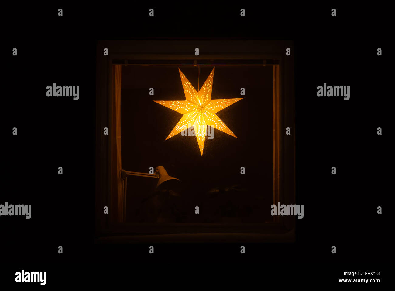 Christmas star lamp hi-res stock photography and images - Alamy