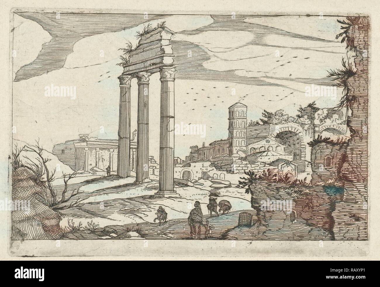Temple of Castor and Pollux and the Basilica of Constantine, Willem van ...