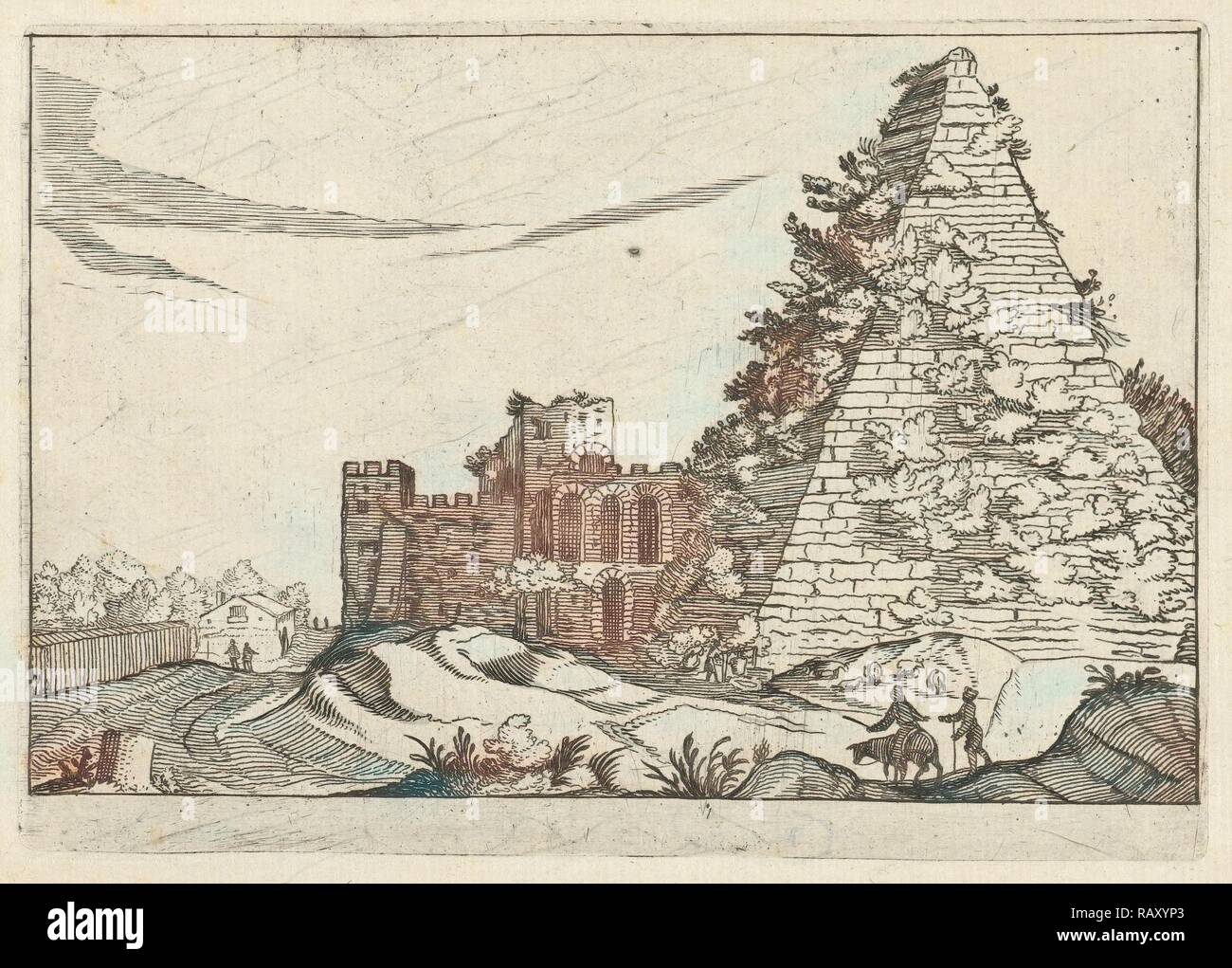 Pyramid of Caius Cestius, Willem van Nieulandt (II), Anonymous, 1594 ...