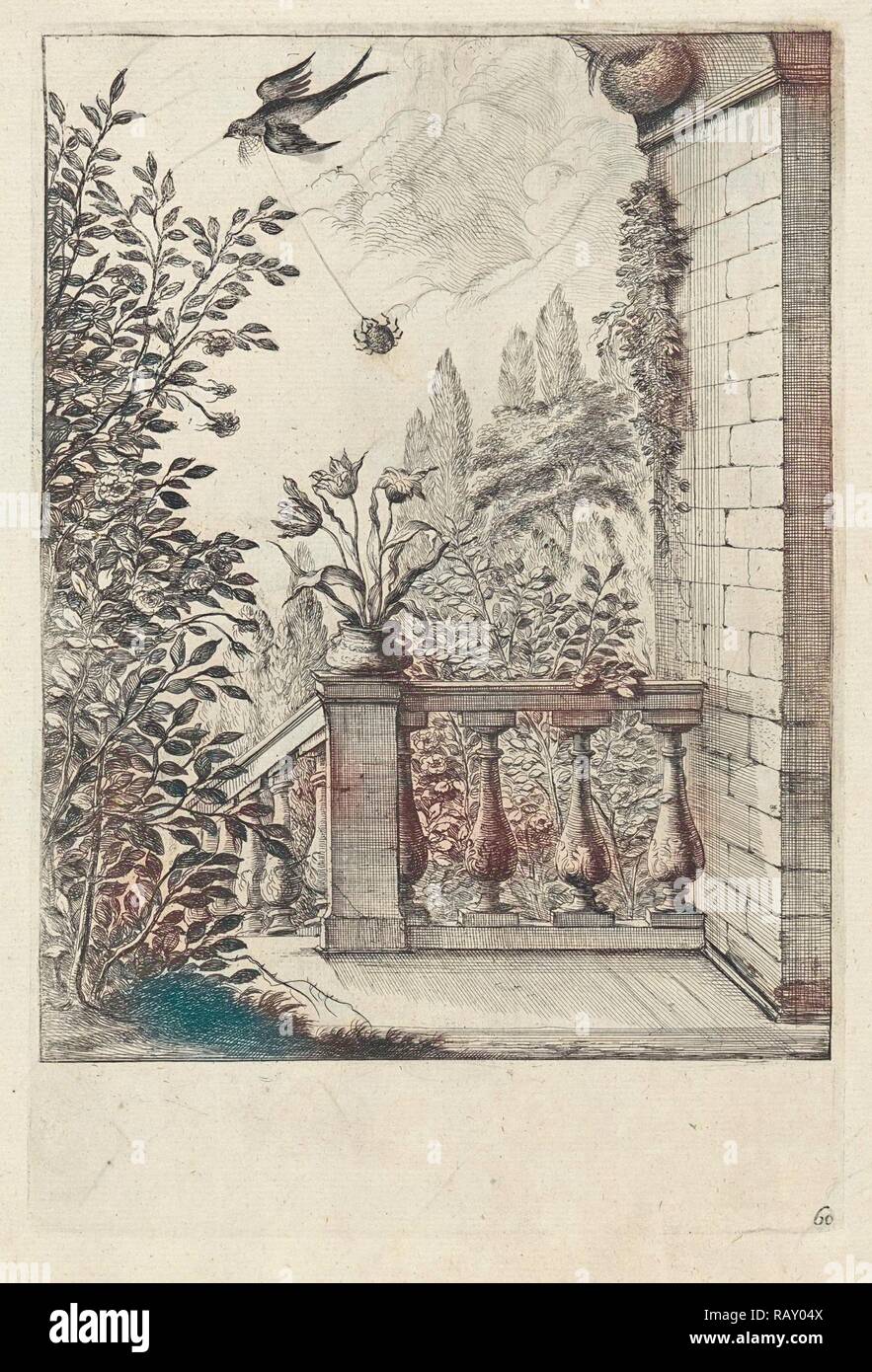 Fable of the spider and the swallow, Dirk Stoop, John Ogilby, 1665 ...