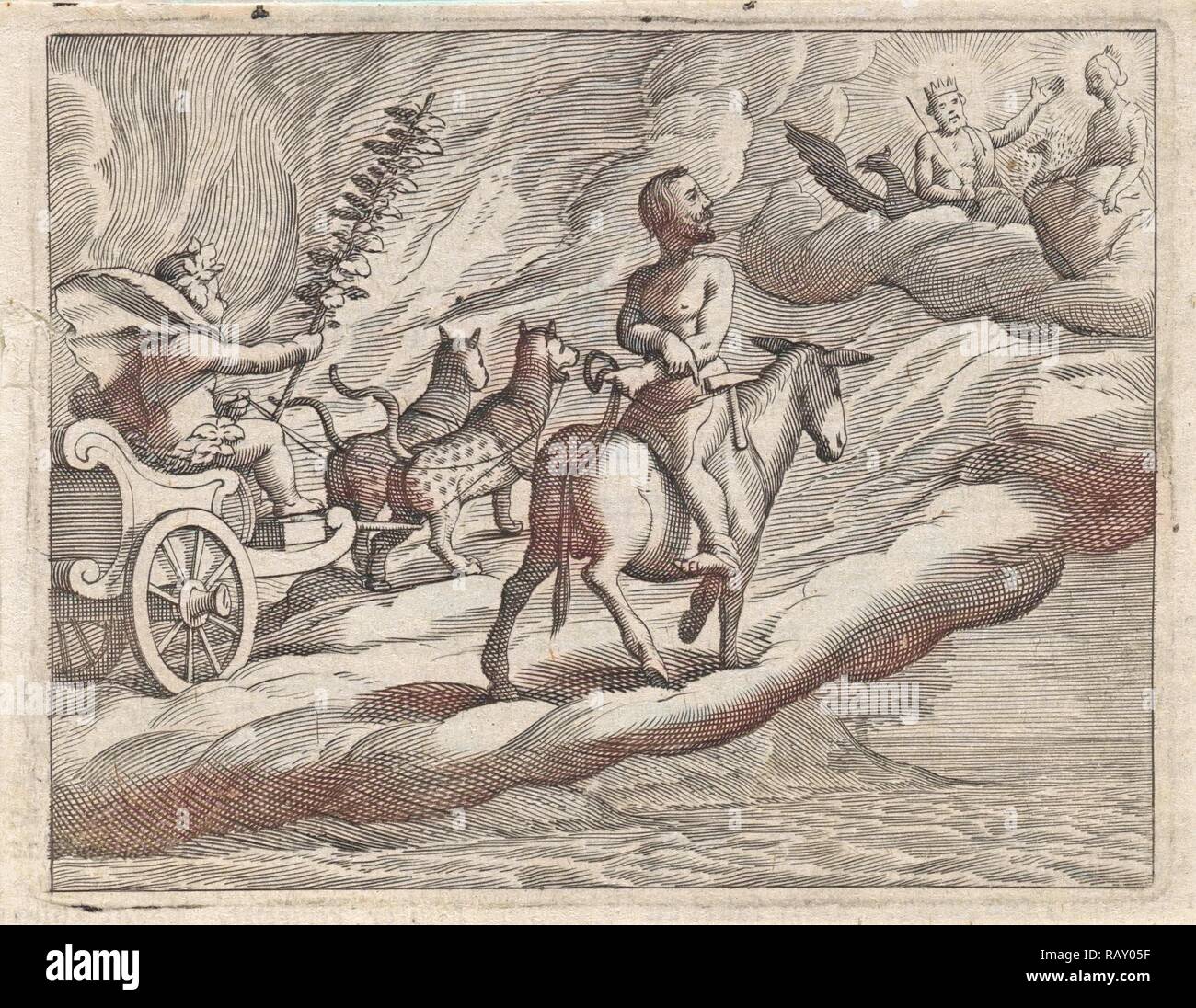 Return of Vulcan with Bacchus, Pieter Serwouters, Jacob Matham, 1616 ...