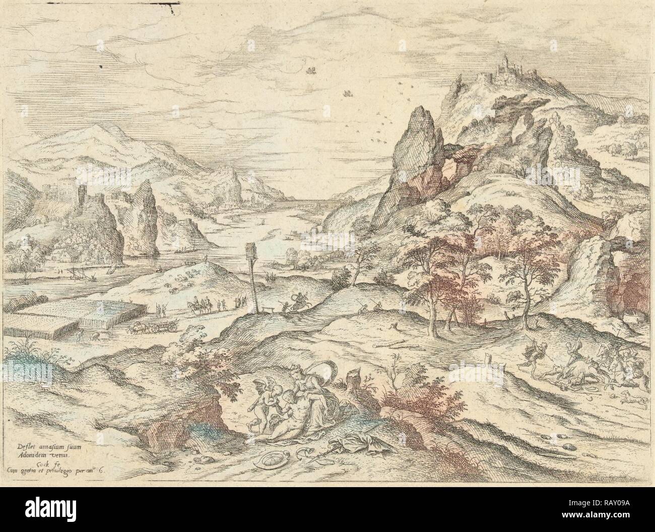 Venus mourns the death of Adonis, Hieronymus Cock, Matthys Cock, c ...