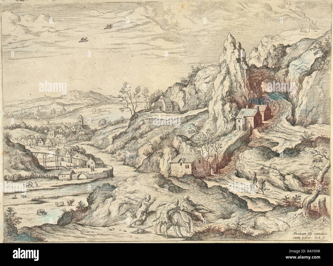 Abraham and Isaac on the road to the place of sacrifice, Hieronymus ...