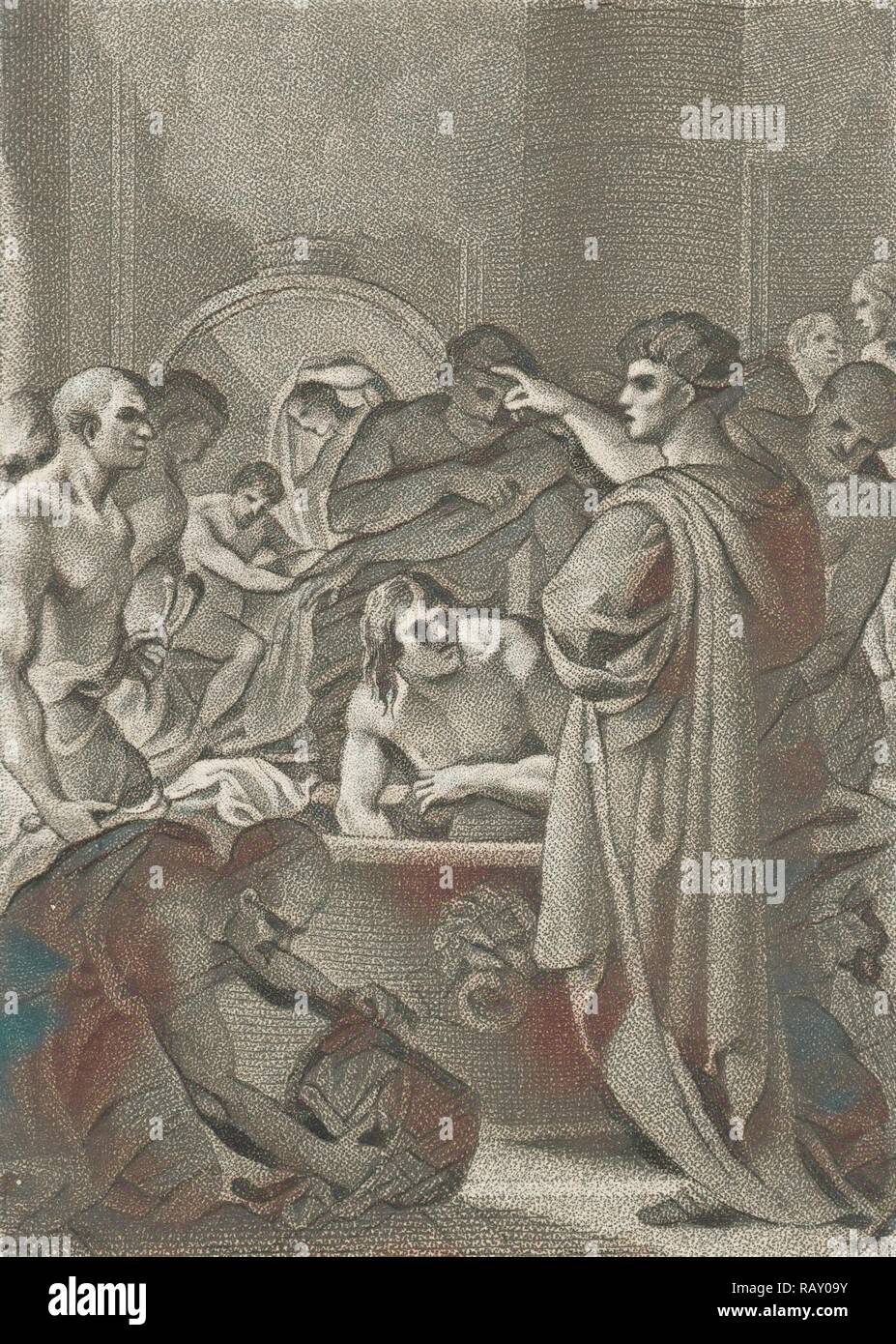 Emperor Hadrian in bath, Lambertus Antonius Claessens, 1803. Reimagined ...