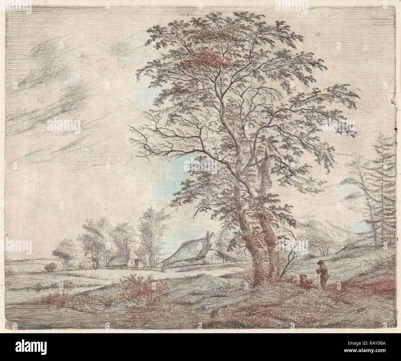 Landscape with farm and two figures, Pieter Janson, 1780 - 1851 ...