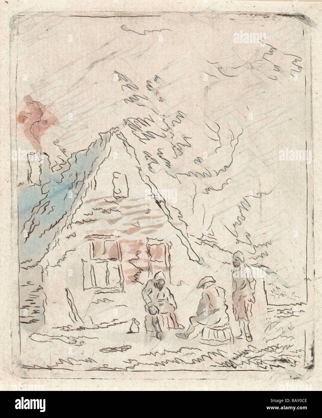 Three farmers for farm, Pieter Janson, 1780 - 1851. Reimagined by Gibon ...