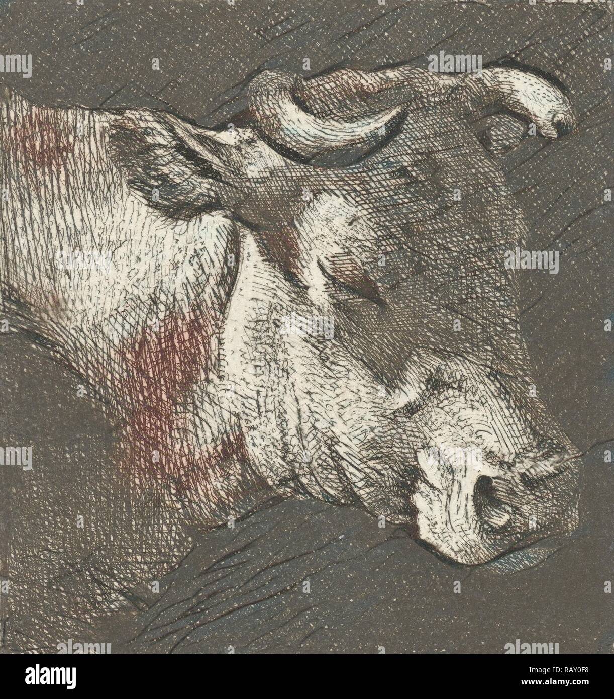 cow right, Simon Andreas Krausz, 1770 - 1825. Reimagined by Gibon ...