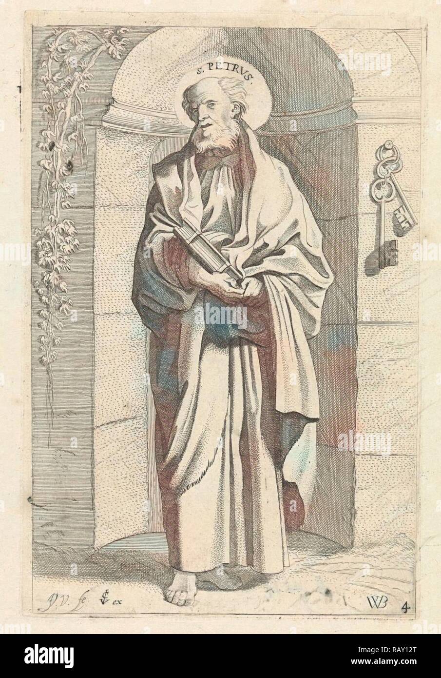 St. Peter, print maker: Jan van de Velde II, Willem Pietersz. Buytewech ...