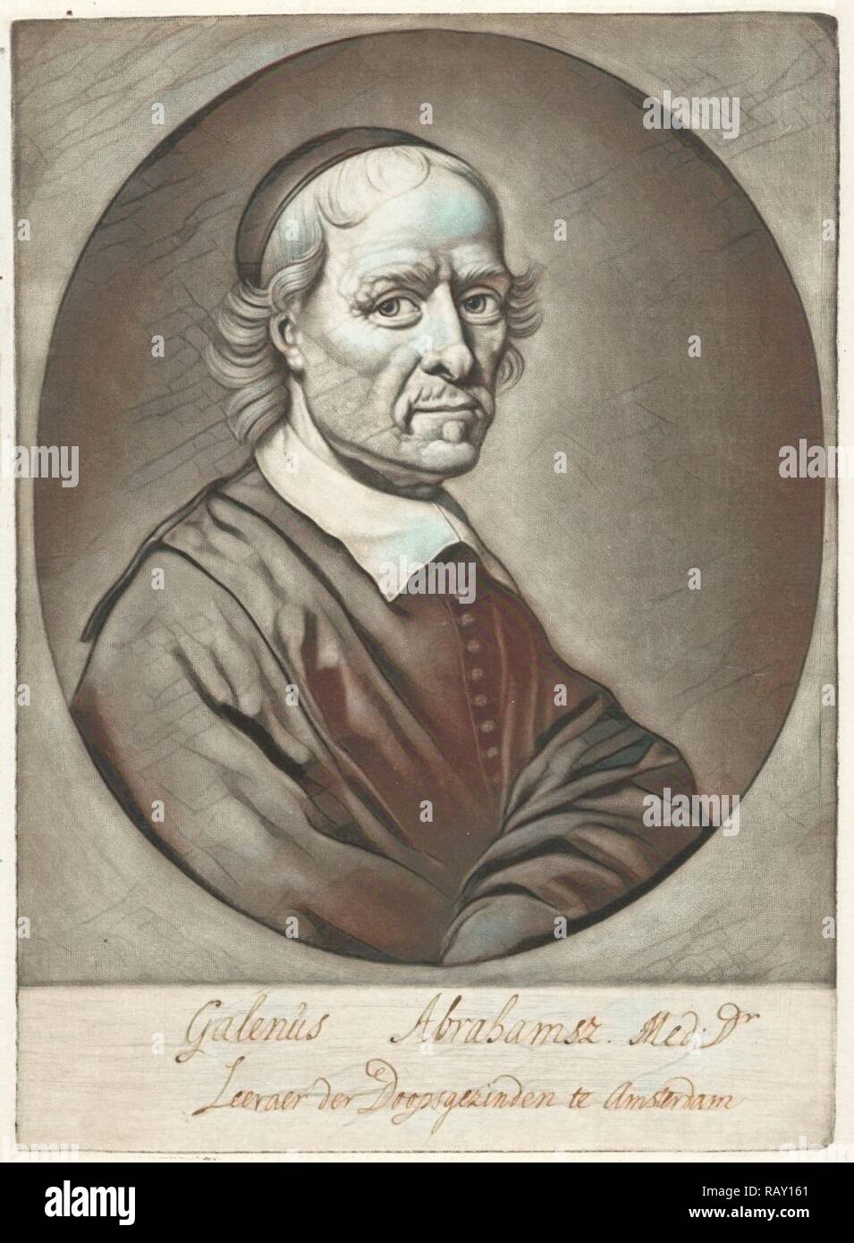 Portrait of Galen Abrahamsz Rooster, Michiel van Musscher, 1655 - 1705 ...