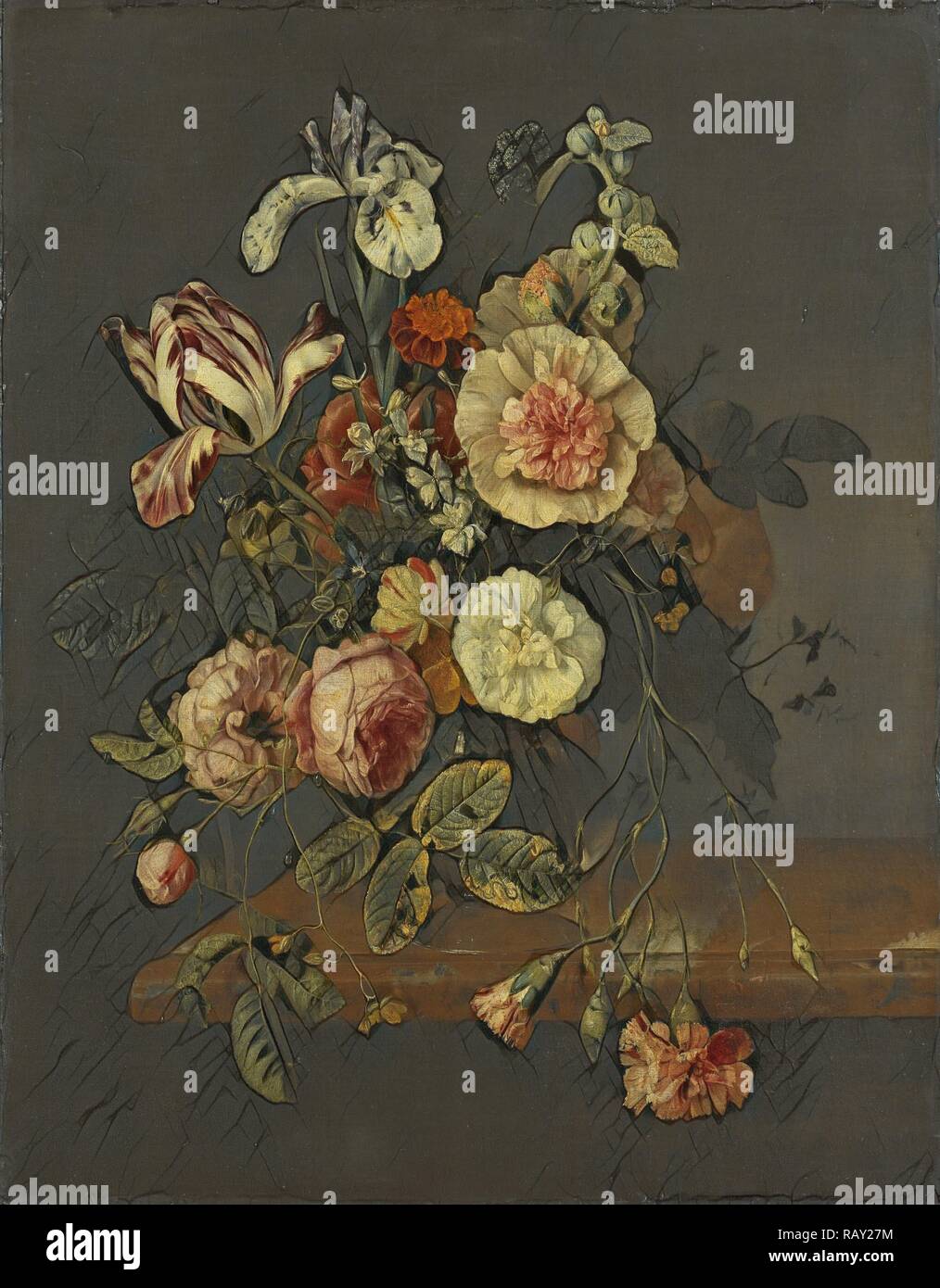 Still life with flowers, attributed to Jacob van Walscapelle, 1670 ...