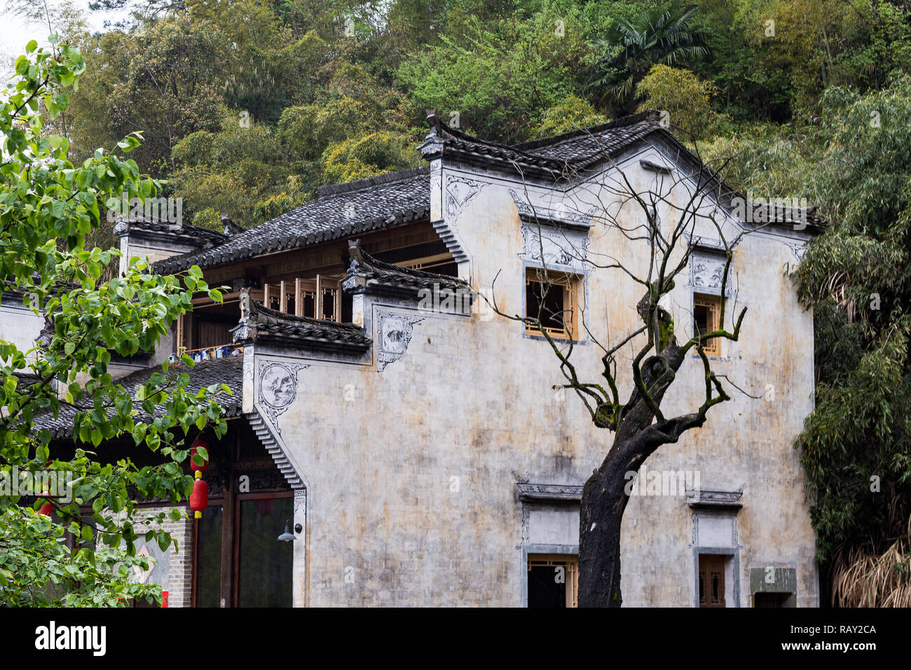 Huang ling village in Wuyuan, with typical traditional Hui homes ...