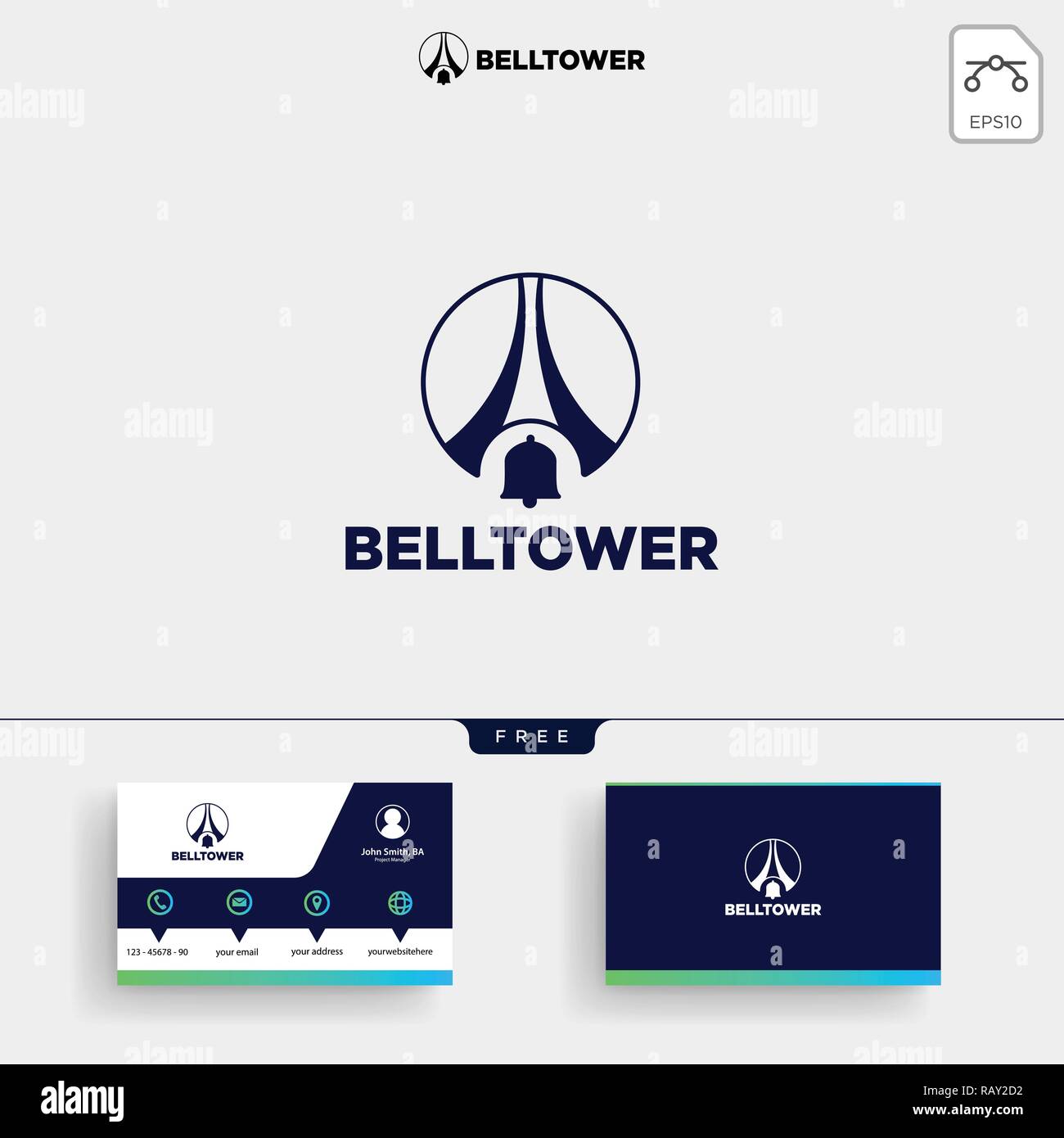 Bell tower art Stock Vector Images - Alamy