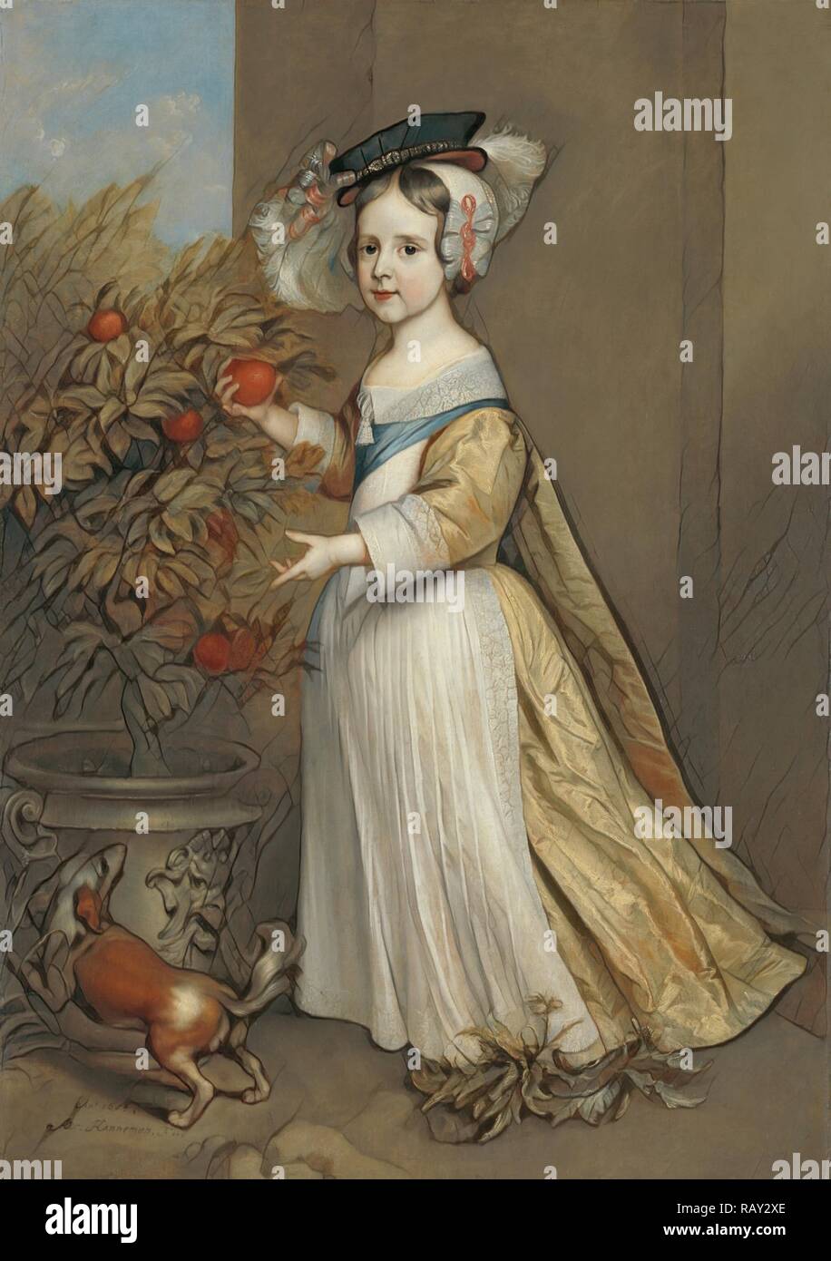 Portrait of William III, Prince of Orange, as a Child, Adriaen Hanneman ...