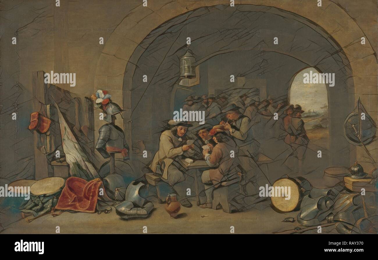 Guardroom, David Teniers (II), 1641. Reimagined by Gibon. Classic art ...