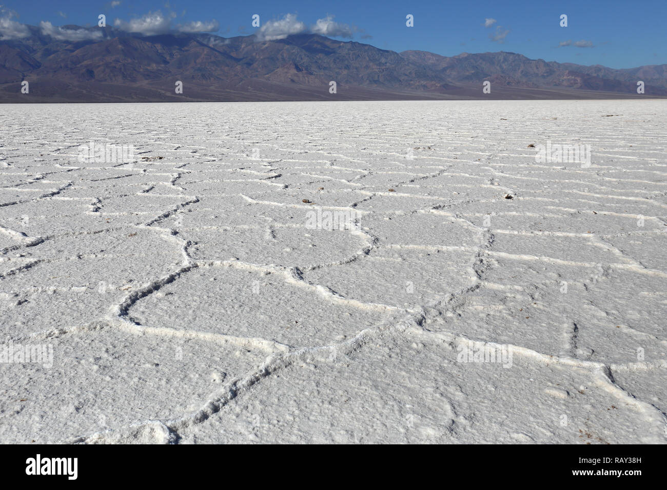 Salt at Badwater in Death Valley, California, USA Stock Photo - Alamy
