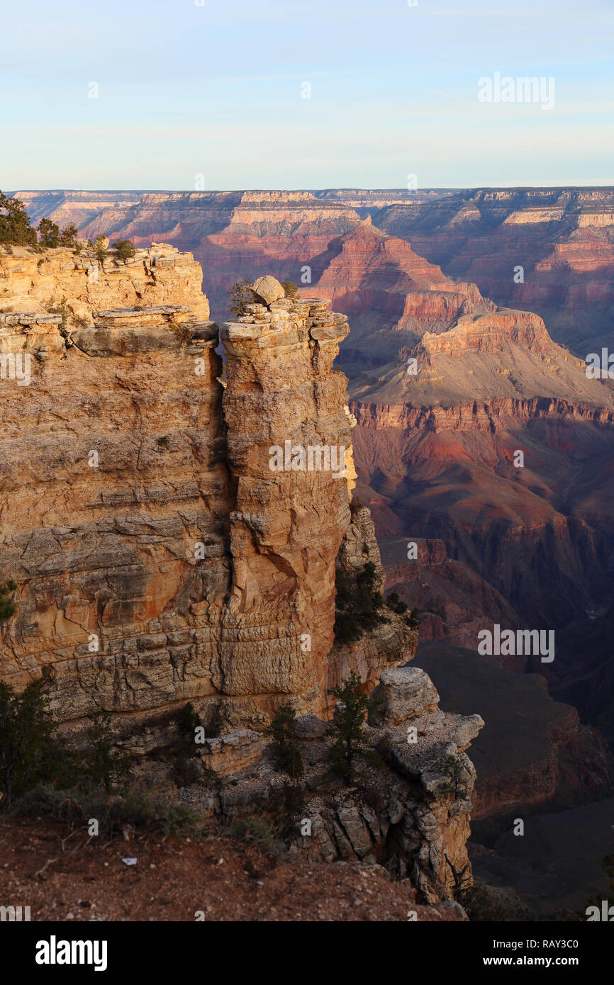 Grand Canyon, Arizona, USA as seen from the South Rim (at Grand Canyon ...
