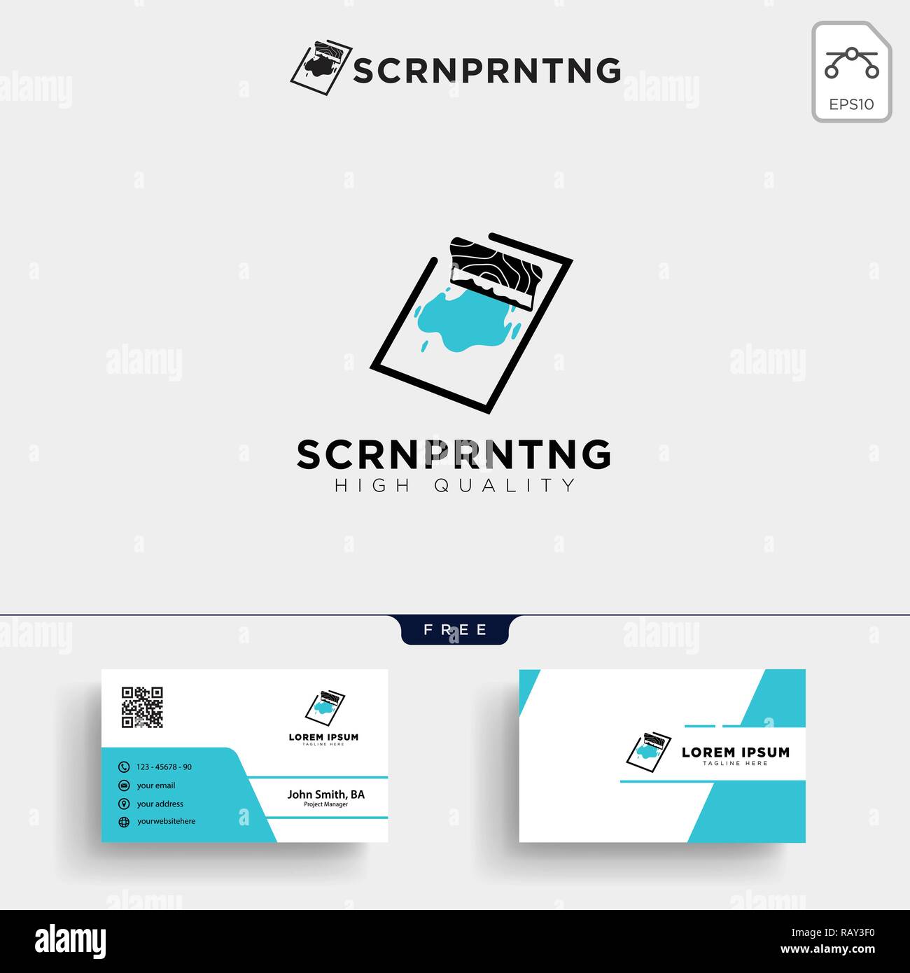 traditional screen printing logo template vector illustration and ...
