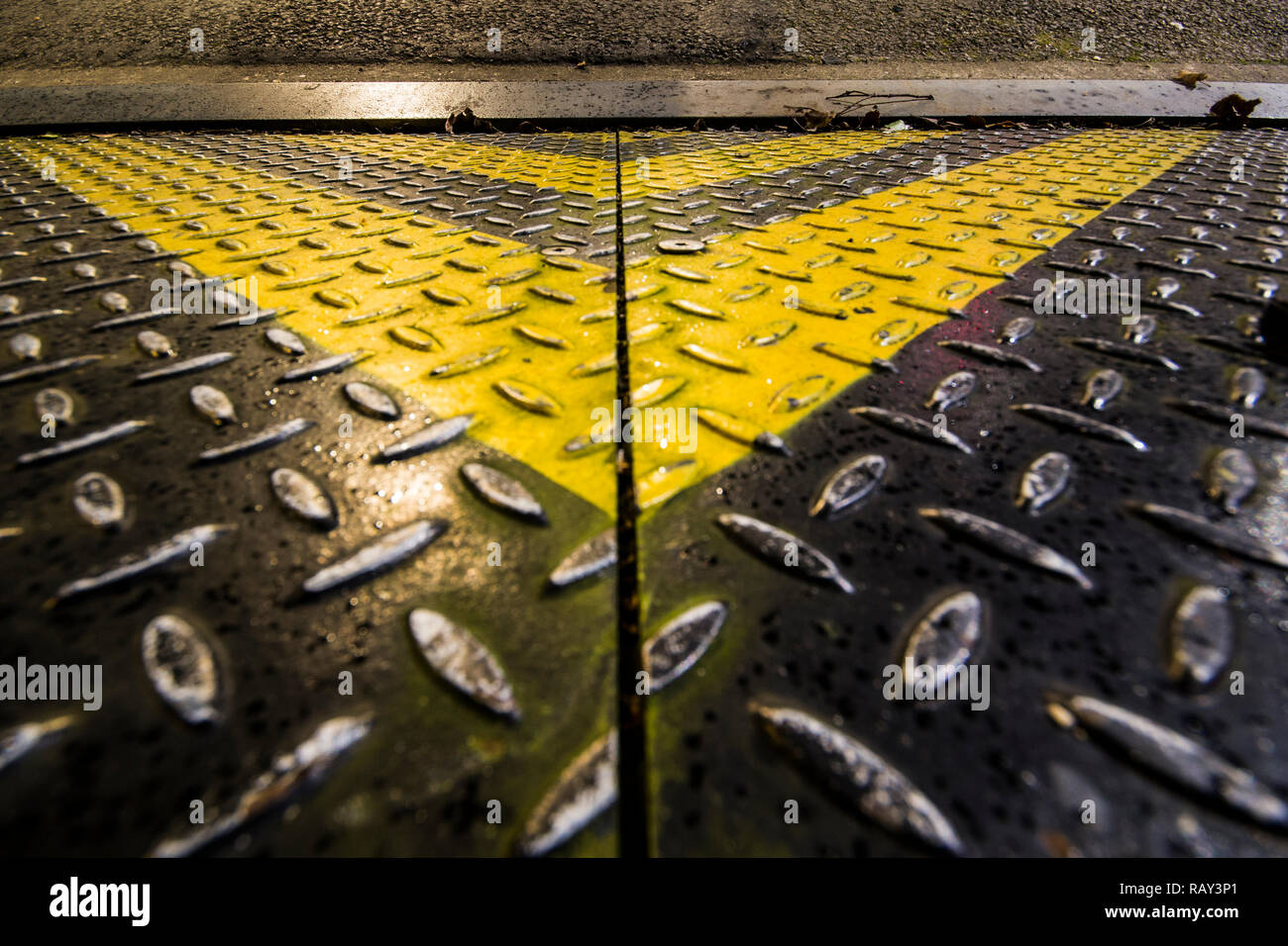 Metal floor coverings Stock Photo - Alamy