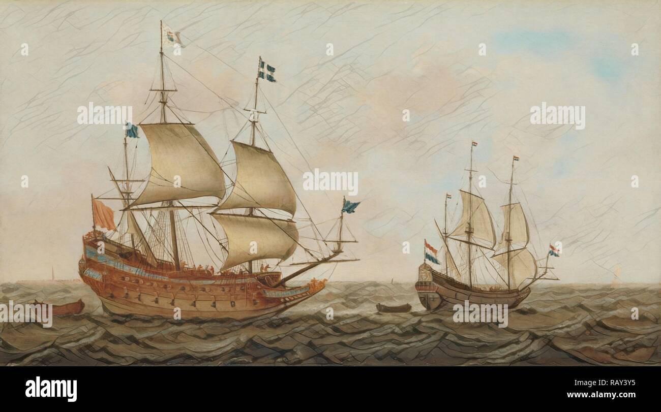 A Warship, built in 1626 by order of Louis XIII in a Dutch shipyard ...