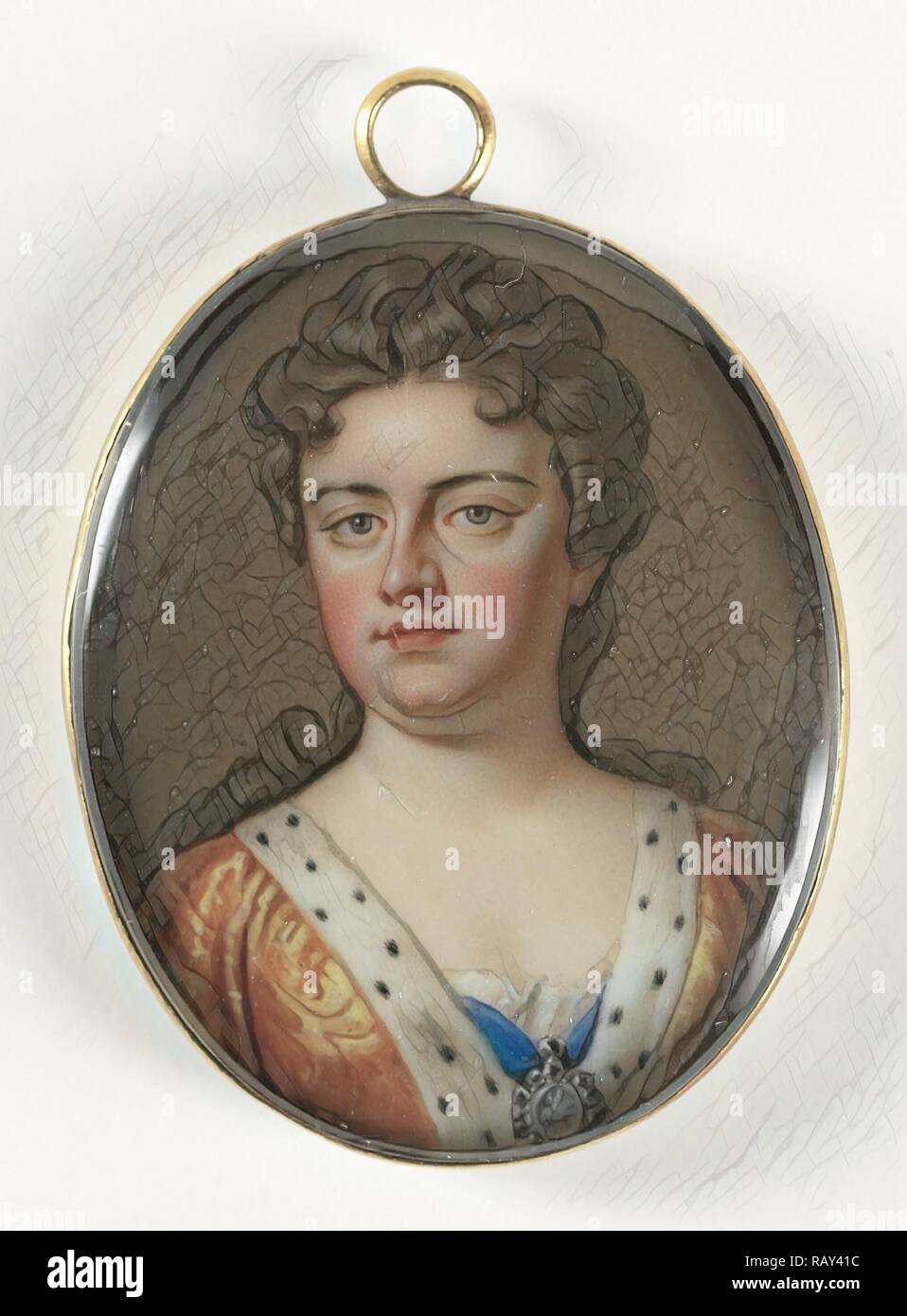 Anne Stuart, 1665-1714, Queen of England. Wife of Prince George of ...